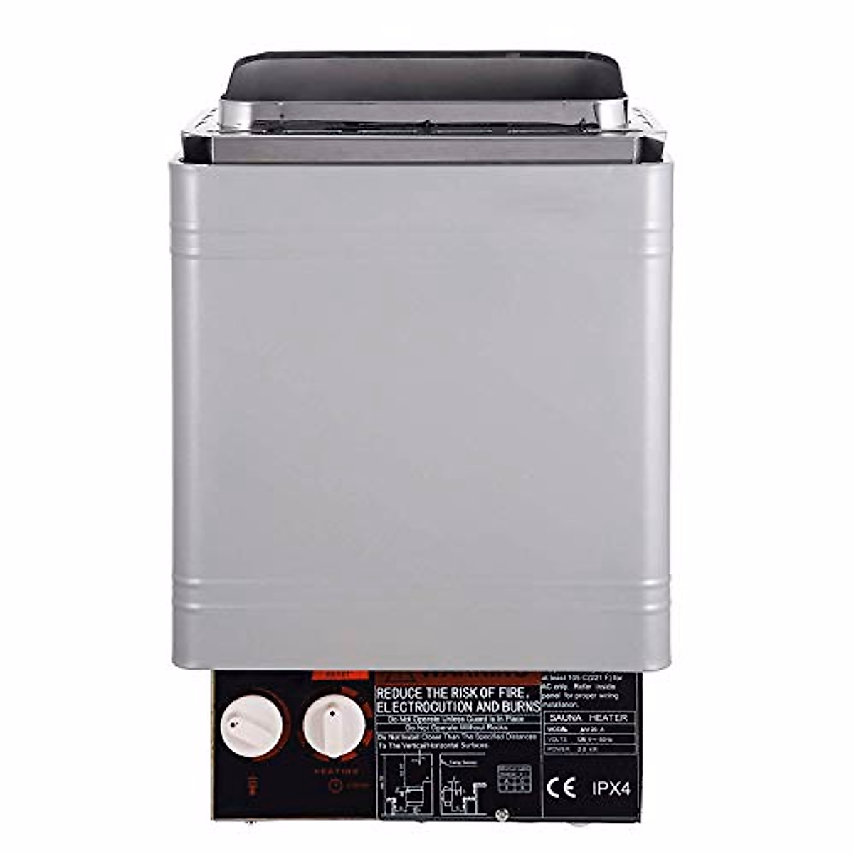 VEVOR Sauna Heater 2KW Dry Steam Bath Stove 110V-120V with Internal Controller for Max.105.9 Cubic Feet Home Hotel Spa Shower