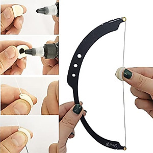 Eyebrow Mapping String Eyebrow Mapper with Strings Design Eyebrow Threading Line Marker Ruler Painting Line Bow Arrow Ruler Semi Permanent Bow and Arrow Line Ruler Measuring Tool (Black)