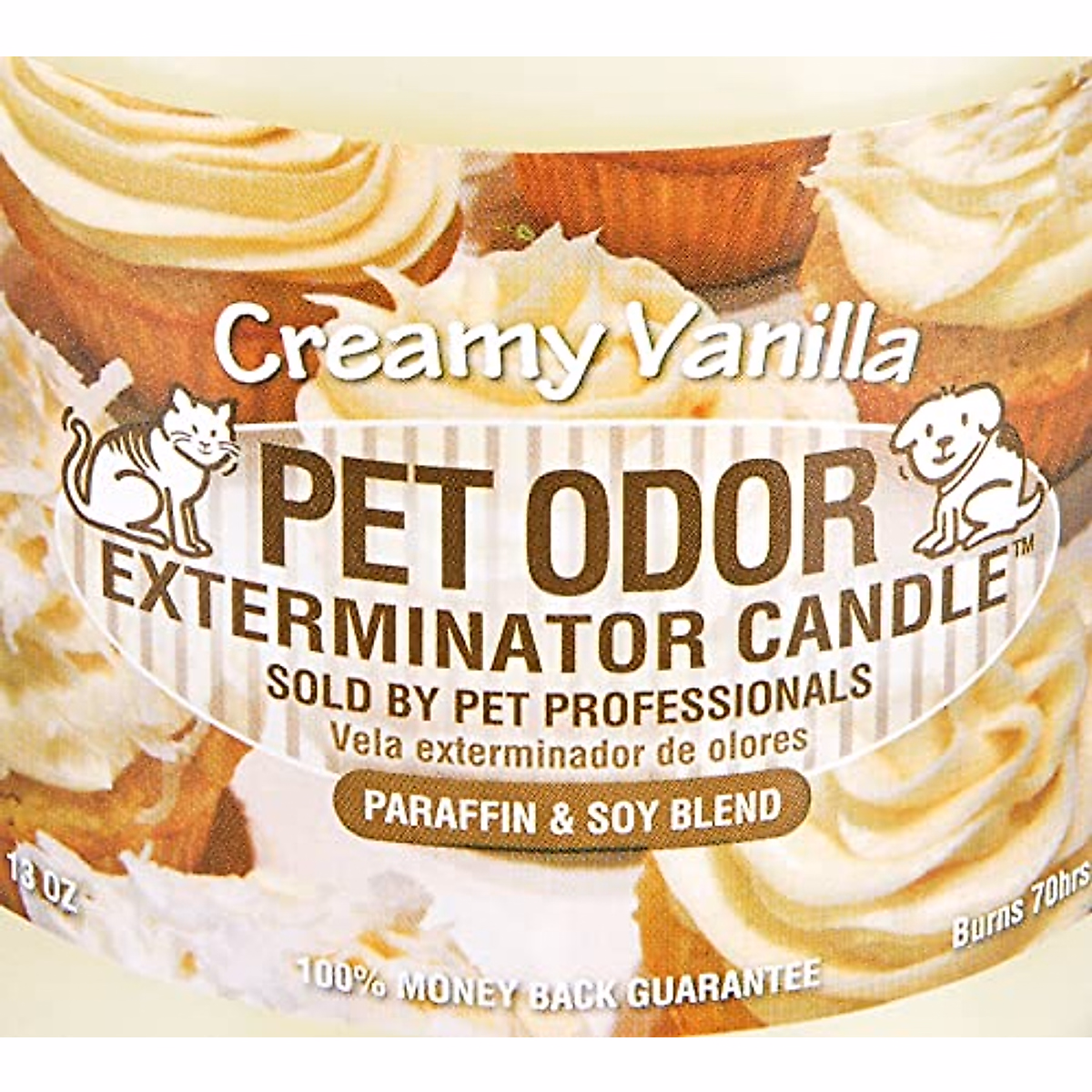 Specialty Pet Products Odor Exterminator Candle, Creamy Vanilla, 13 Ounce Jar (Pack of 2)