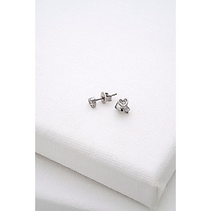 Ted Baker Neena Nano Heart Stud Earrings - Silver or Rose Gold Tone Options