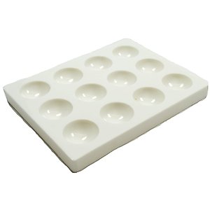 EISCO Spot Plate, 12 Wells - 4.6"L x 3.5"W x 0.4"H - Polyethylene Plastic
