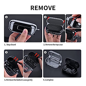 Bose QuietComfort Earbuds Case Cover, Filoto Hard Protective Case for Bose QuietComfort Noise Cancelling Earbuds with Carabiner Keychain Accessories for Men Women (Clear)