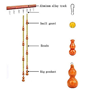 OKUOKA 31 Strands Beaded Door Curtains for Doorways Wood Bead String Curtain for Room Dividers Home Entrance Restaurant Retro Screen Handmade, Customizable (Size : 1.0x1.92m)