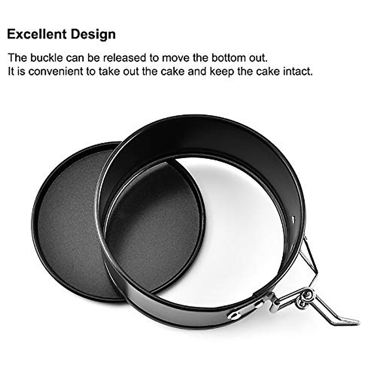 Tellshun 4 Inch Springform Pan Mini Baking Mold Round Leakproof Nonstick Removable Bottom Bakeware for Mini Cheesecakes, Pizza, and Quiches (1, 4 Inch)