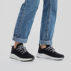 Merino Protect Merino Wool Shoes for Women Lace-up Sneaker Lightweight Sockless Casual Shoes for Walking Travel Dark Grey