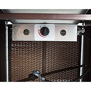 Pleasant Hearth OFG419T Rio Square Wicker Gas Fire Pit Table, 38" , white