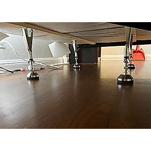 ironwork 2 Pcs Adjustable Height Center Support Leg for Bed Frame, Wooden Bed Center Slat Support Leg, Heavy Furniture Support Leg Replacement Foot, XXM26