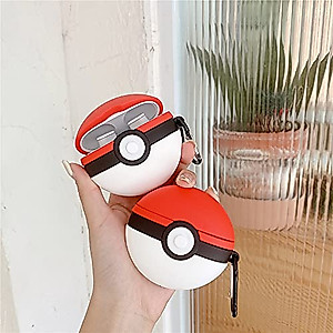Beats Studio Buds Case Cover 2021,3D Cute Cartoon Cool Premium Silicone Case,for Boys and Girls Beats Studio Buds Shockproof Protective and Skin for Beats Studio Buds Charging Case (Pokeball)