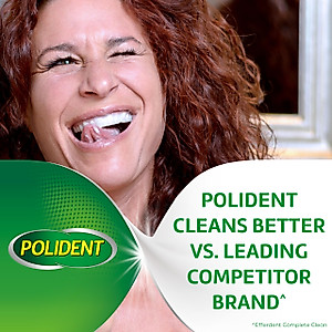 Polident 3-Minute Antibacterial Denture Cleanser - Mint, 3 Minute Whitening, 120 Count