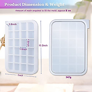 LET'S RESIN Resin Tray Mold,Rectangle Rolling Tray Molds for Resin,Sturdy Silicone Tray Molds with Edges,Large Rolling Tray Molds for Epoxy Resin,Resin Casting,DIY Jewelry Holder,Home Decoration