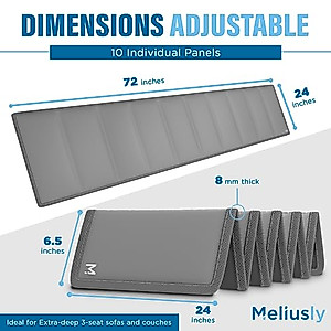 Meliusly® Extra Wide Couch Cushion Support (24x72) Sofa Cushion Support Board for Sagging Seat, Under Couch Cushions Support Boards, Couch Supports for Sagging Cushions, Couch Support Slats Large
