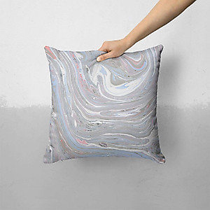 iiRov Marbleized Swirling v3 - Custom Decorative Home Decor Indoor or Outdoor Throw Pillow Cover for Sofa, Bed or Couch Cushion (Pillow CASE Cover ONLY)