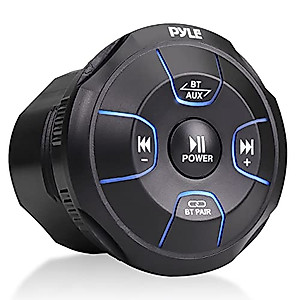 Pyle Amplified Wireless BT Audio Controller - Waterproof-Rated Marine Receiver Remote Control for Car, Truck, Boat, 4x4, PowerSport Vehicles (800 Watt) (PLMRBT19)