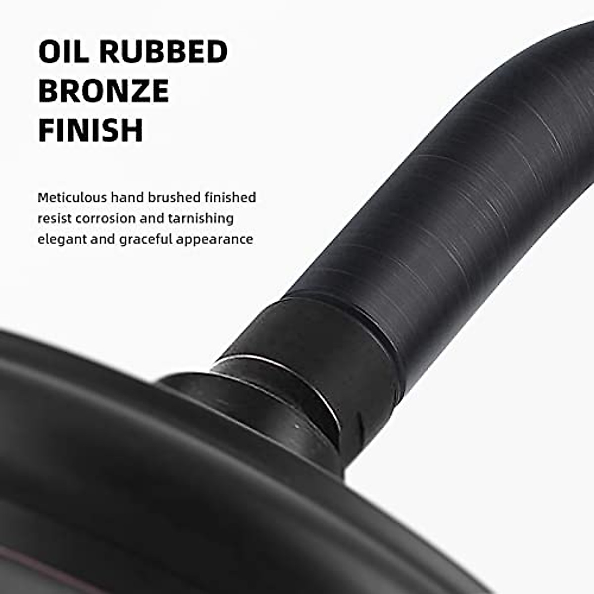 TRUSTMI Bronze Shower Arm with Flange 12 Inch S-Shaped Overhead Shower Head Extension Neck with 9 Inch High Rise Offset, Oil Rubbed Bronze