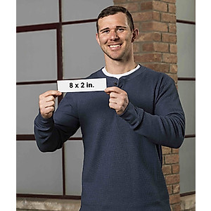 ComplianceSigns.com Exit Sign, ADA-Compliant Braille and Raised Letters, 8x2 inch White on Black Acrylic with Adhesive Mounting Strips