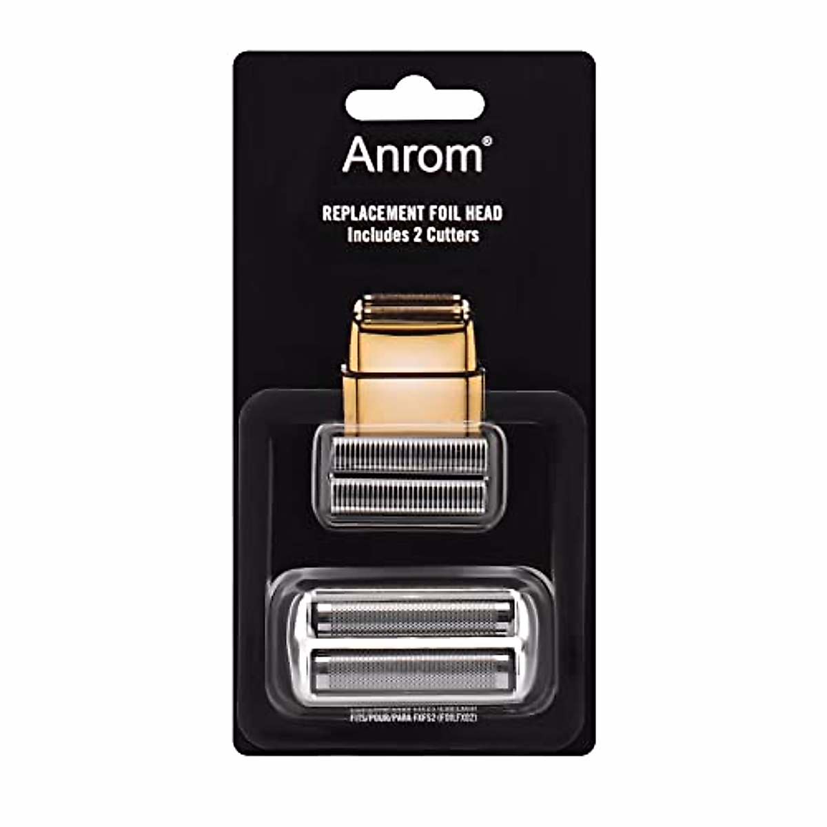 Anrom Shaver Replacement Foil and Cutters Compatible with BabylissPRO Barberology Foil Shaver, Replacement Double Foil Shaver Head with 2 Cutters Blade Set (Silver)