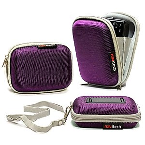 Navitech Purple Hard Water Resistant Hard Camera Case Compatible With Canon PowerShot SX620 HS Compact Camera