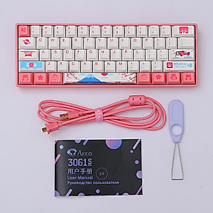 EPOMAKER AKKO 3061S World Tour R2 60% Wired Hotswap Mechanical Gaming Keyboard with RGB Backlight, Dye Sublimation PBT Keycaps, NKRO Programmable for Gamers/Mac/Win (Gateron Yellow Switch, 61 Keys)