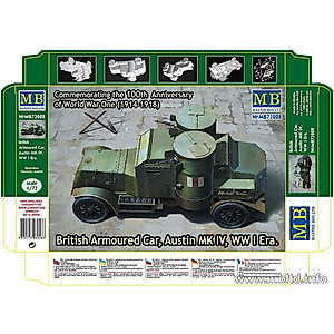 Master Box MB72008 1/72 British Austin Mk.4 Armored Car with Hotchkiss Machine Gun Plastic Model