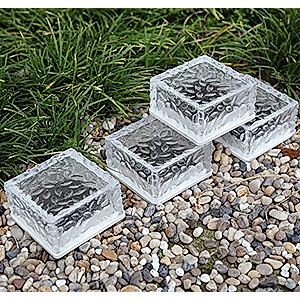 XINGTONG Solar Outdoor Lights Solar Brick Lights Landscape Path Light Garden Decoration Yard Paver Road Lighting Recessed Paver for Garden, Pathway, Patio, Walkway Decor(Warm White, 6 Pack)