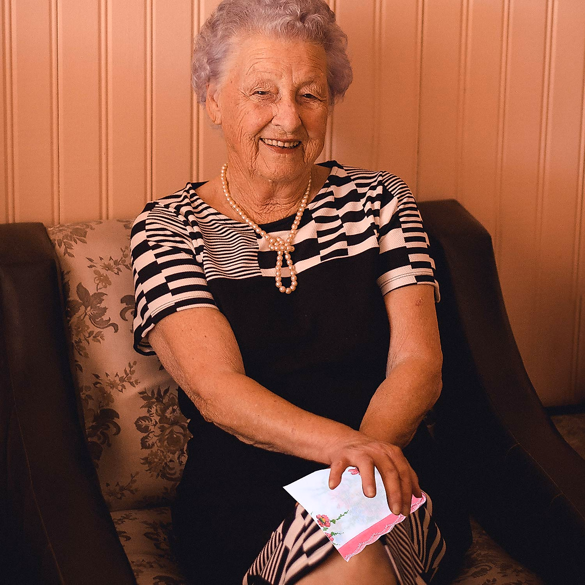 40pcs Women Floral Handkerchiefs Vintage Floral Print Cotton Ladies Handkerchiefs