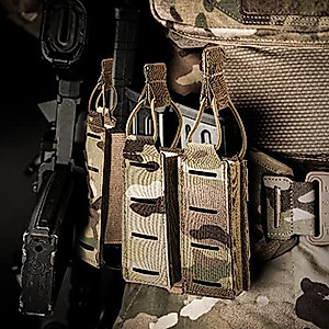 VOTAGOO Pistol Molle Mag Pouch Single Double Triple 9mm Tactical Magazine Holder for 40 Calibers Glock 1911 DD21