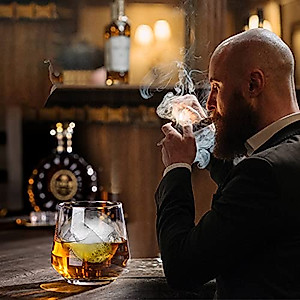 JBHO Premium Whiskey Glasses - Set of 6-12 Oz Scotch Glasses - Old Fashioned Non-Lead Crystal Glass - Gift-Box Idea for Scotch Lovers/Style Glassware for Bourbon/Rum glasses/Bar Cocktail Glasses