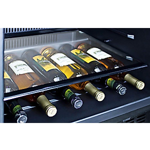 Summit FF64BIF Wine and Beverages Refrigerator, Brown