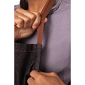 Chef Works Unisex Memphis Chefs Bib Apron, Black, One Size