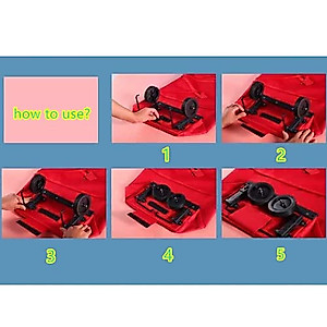 Foldable Shopping Cart Folding Shopping Bag Fashionable and Practical Shopping Carts Portable Hand-held Collapsible Sundries Bag for Picnic Trips and Shopping (Blue)