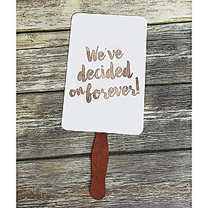 100 Sticks - Wavy 8 Inch Jumbo Wood Fan Handles Wedding Fan Sticks (Brown)