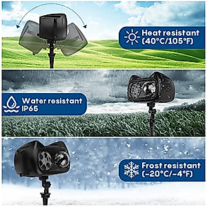 Christmas Projector Lights Outdoor & Indoor,2022 Upgrade Snowflake Projector Light with Remote Control Timer，LED Moving Patterns & Ocean Wave Waterproof for Xmas Birthday Party Holiday Decorations