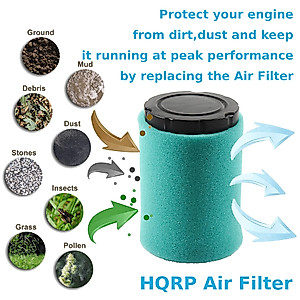 HQRP 2-Pack Filter compatible with John Deere MIU13038 MIU13963 MIU14395 GY21435 fits LA135 D140 D130 D125 D110 D105 D100 Z225 Z235 Z255 X124 X125 Riding Mower Lawn Tractor