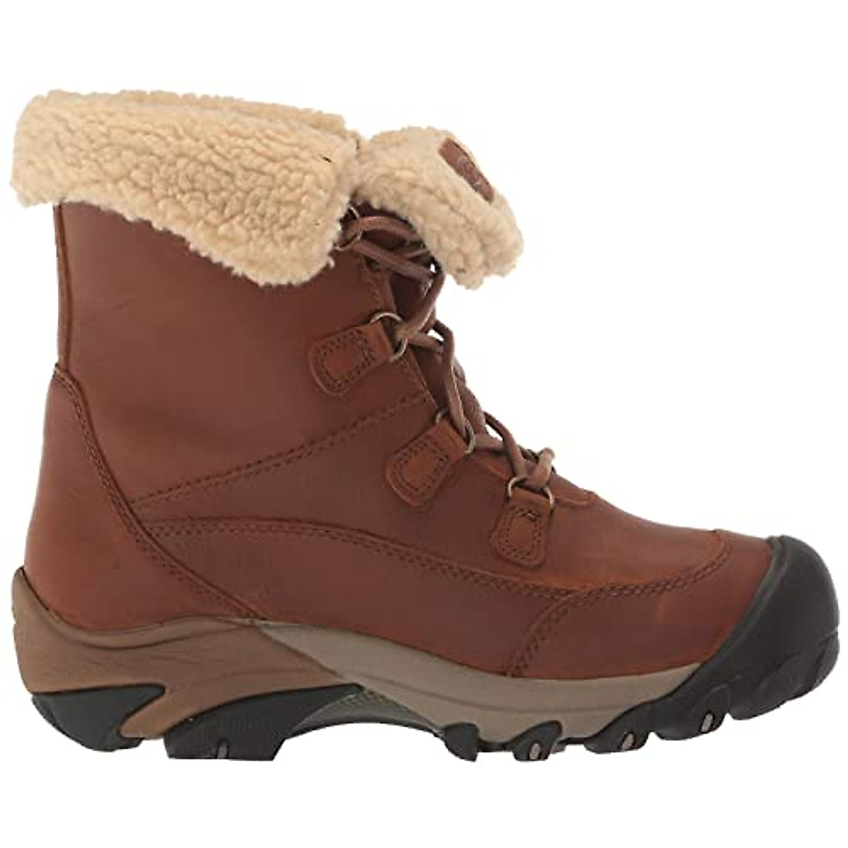 KEEN Women's Betty Boot Short Waterproof Insulated Ankle, Brown/Shitake, 7