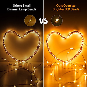 KPafory Solar String Lights Outdoor,2 Pack Waterproof Solar Fairy Lights 72FT 200LED 8 Modes Copper Wire Lights for Patio Yard Trees Christmas Wedding Banquet Garden Decorations,Warm White