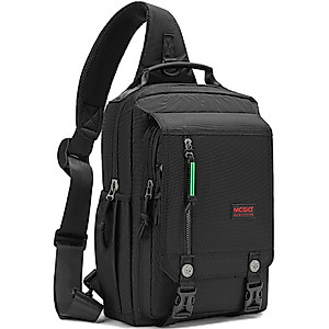 Sling Bags Chest Shoulder Backpacks, 14.1-Inch Laptop Backpack Crossbody Messenger Bag Travel Outdoor Men Women
