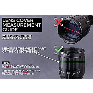 Monstrum 3-9x32 AO Rifle Scope with Illuminated Range Finder Reticle and Parallax Adjustment | Monstrum Flip Up Scope Cover Set | Bundle