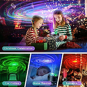 Star Projector Galaxy Light - Starry Night Light Projector with Remote Control, Timer & Bluetooth Speaker, Aurora Borealis Light Projector Galaxy Projector Night Sky Projector for Bedroom