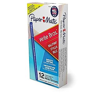 Paper Mate 3311131 Ballpoint Pen, Medium Point, Blue Ink/Blue Barrel