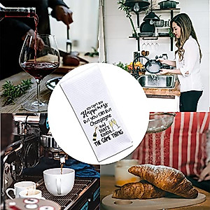 POFULL You Can’t Buy Happiness Kitchen Towel for The Champagne Lover Housewarming Party Decor (You Can’t Buy Towel)