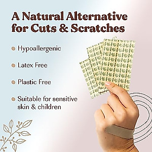 FEBU Eco-Friendly Organic Bamboo Fabric Bandages for Sensitive Skin | PFAS Free Flexible Latex Free Bandages | Natural Hypoallergenic Bandages for Scrapes, Cuts & First Aid | 75 Count Variety Pack