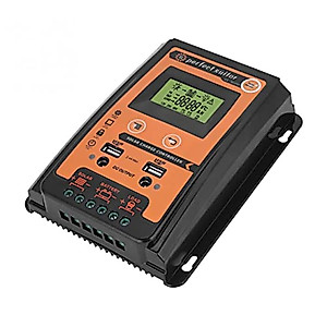 GANAZONO Solar Charge Regulator Solar Controller Electric Generator Dynamo Solar Charge Controller Solar Regulator Charge Controller Solar Charge Battery dyna-GRO 70a USB Lithium Battery
