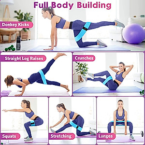 Resistance Bands, Exercise Workout Bands for Women and Men, 5 Set of Stretch Bands for Booty Legs, Pilates Flexbands