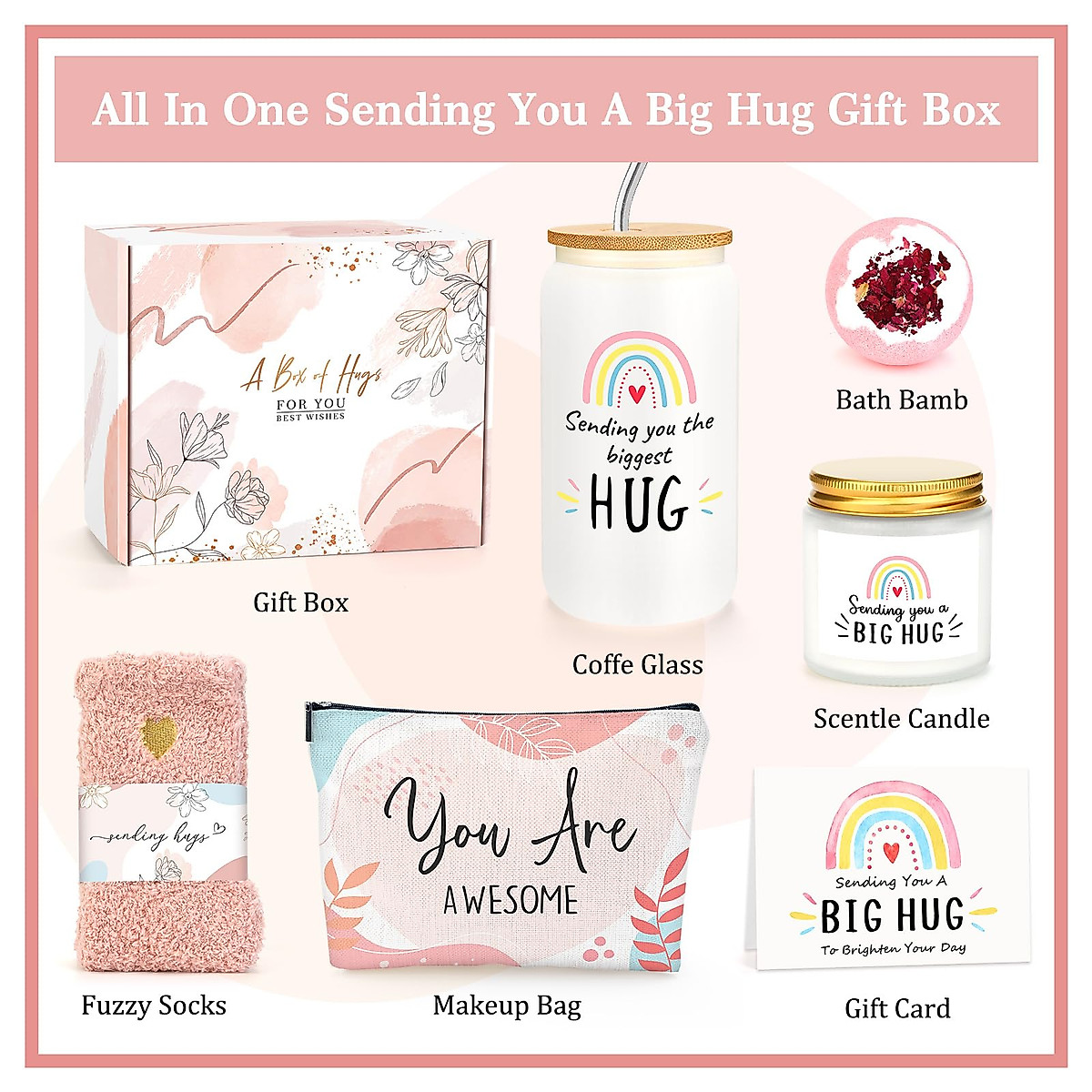 Get Well Gifts for Women After Surgery Care Package for Women Feel Better Gifts for Women Get Well Soon Gift Baskets Thinking of You Gifts Sending Hugs Gifts Comfort Gifts for Women Feel Great