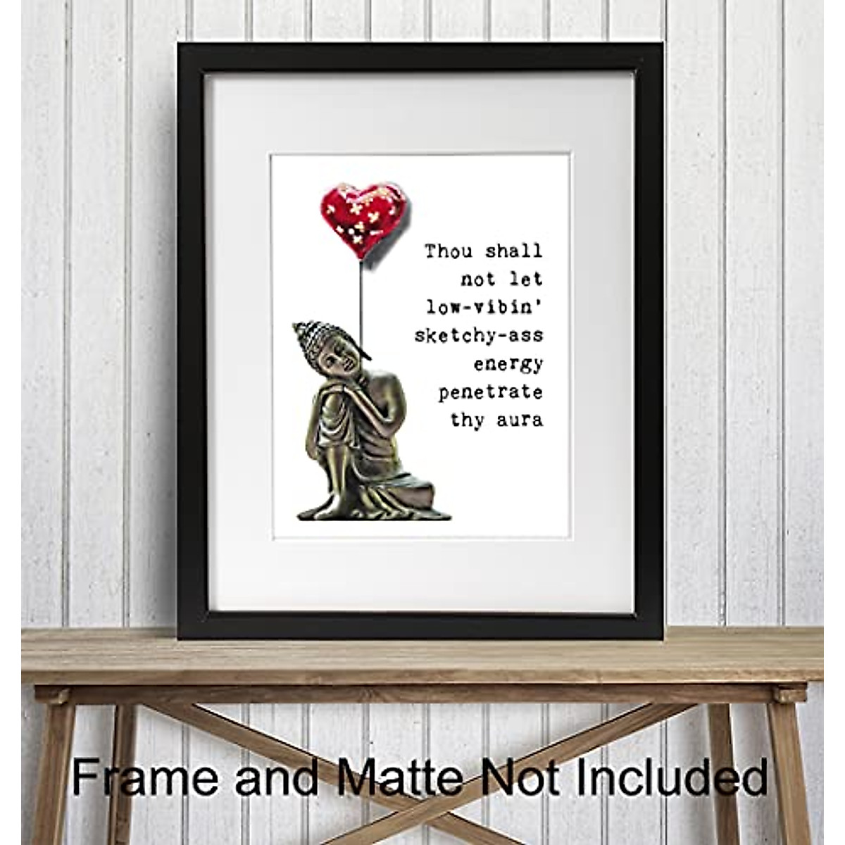 Zen Buddha Wall Art & Decor - LARGE 11X14 - Spa Room Decor - Spiritual Gifts for Women - Namaste Wall Decor - Positive Quotes Poster - Encouragement Gifts for Women - Meditation Gifts - Buddhist Sign