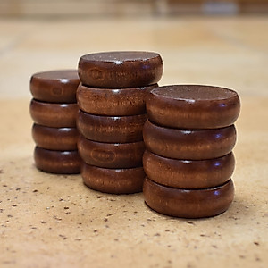 4 Player Crokinole Disc Party Pack (52 Discs) - Neutral Colours Edition (Large Discs - 1 1/4 Inch Diameter (3.2cm))