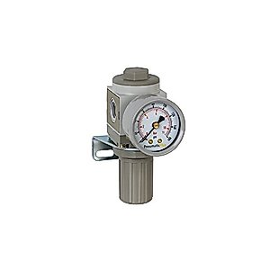 PneumaticPlus SAR2000M-N02BG Miniature Air Pressure Regulator 1/4" NPT - Gauge, Bracket