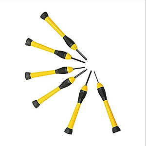 STANLEY Screwdriver Set, Precision, 6-Piece (66-052) , Yellow