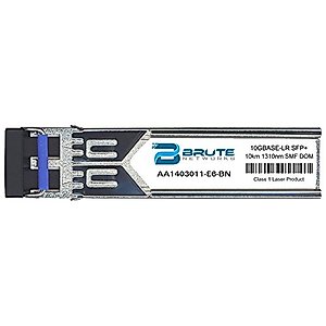 Brute Networks AA1403011-E6-BN - 10GBASE-LR 10km SMF 1310nm SFP+ Transceiver (Compatible with OEM PN# AA1403011-E6)