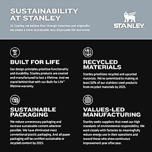 Stanley Quick Flip GO Water Bottle 24 oz | Push Button Lid | Leakproof and Packable for Travel and Sports | Insulated Stainless Steel | BPA-Free | Pomelo